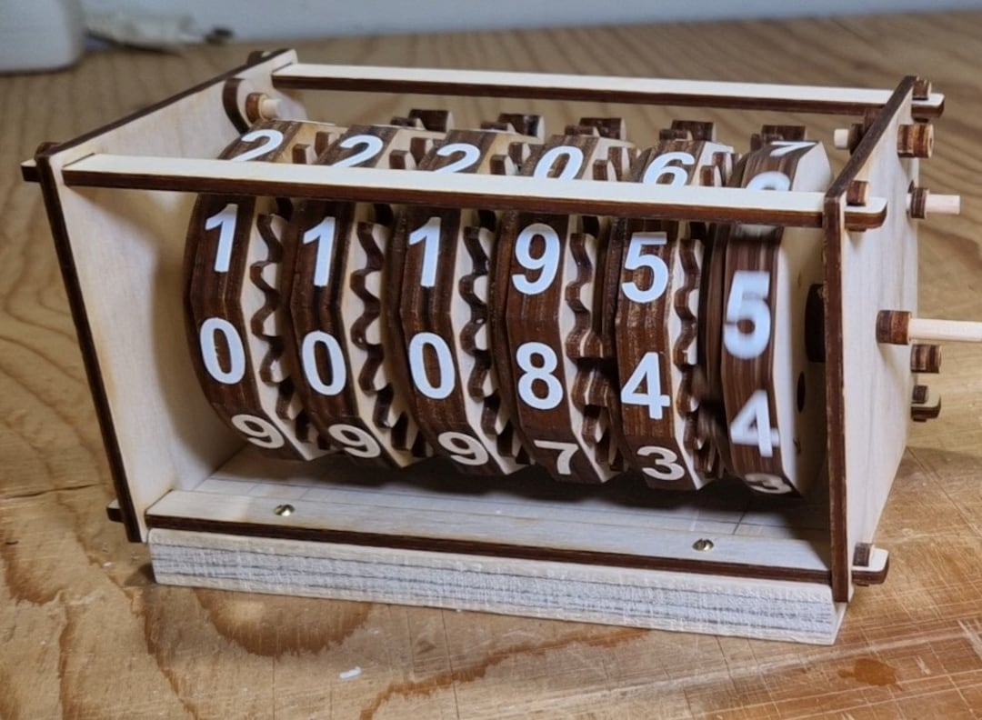 Wooden Counter - Laser Cut Files - Mechanical Model - Etsy