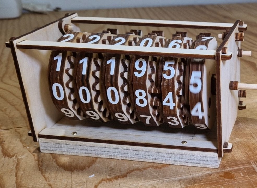 Wooden Counter - Laser Cut Files - Mechanical Model - Etsy