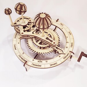 Wooden Model of the Solar System Orrery Kit. Free Global - Etsy