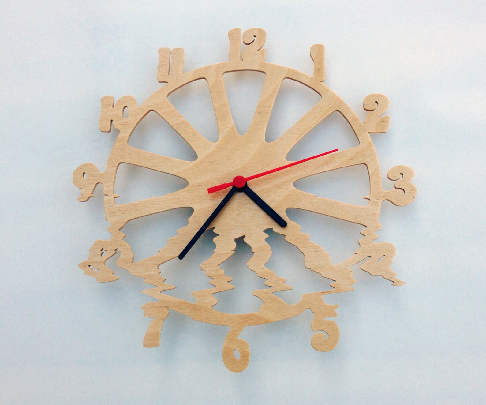 Warped Clock Unique Digital Glitch Art Design Hand Cut via - Etsy