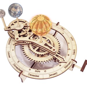 Wooden Model of the Solar System Orrery Kit. Free Global - Etsy