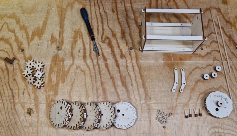 Wooden Counter - Laser Cut Files - Mechanical Model - Etsy