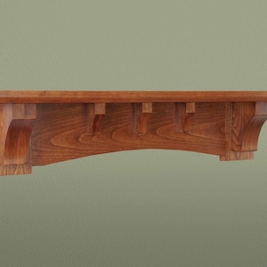 Wall Shelf Small Mission Style With Craftsman Style Corbels 24-48" Wide ...