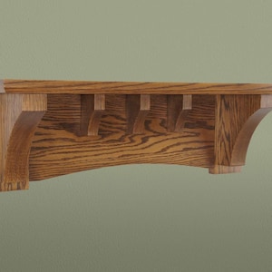 Wall Shelf Large Mission Style With Craftsman Style Corbels 24-48" Wide ...