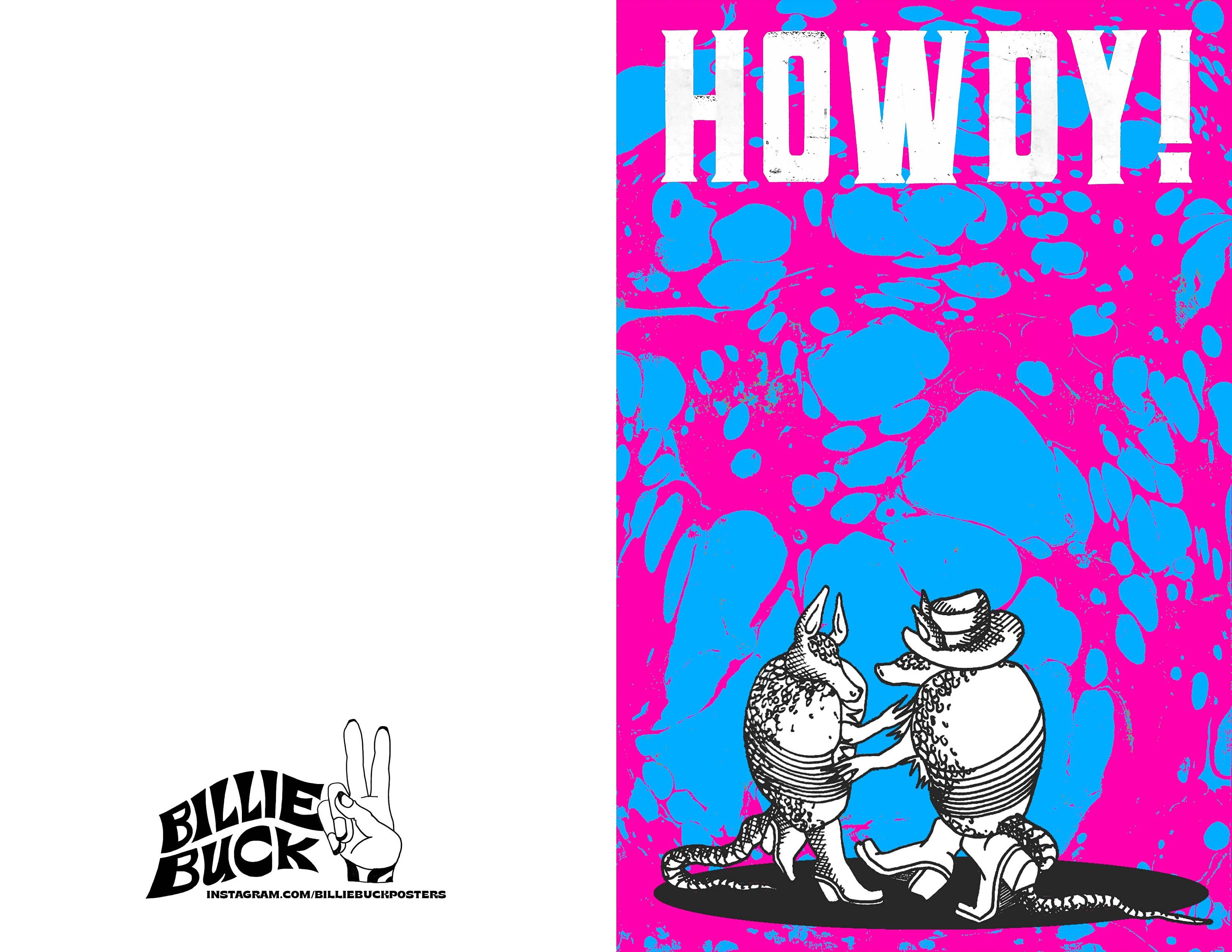 Howdy Dancing Armadillos Greeting Card blank Inside - Etsy