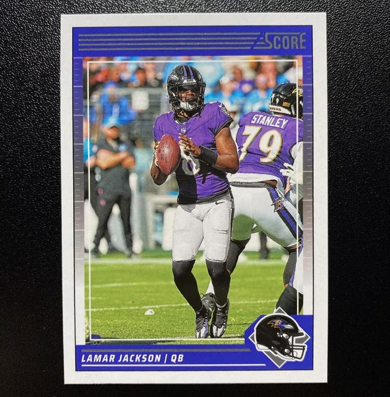 2024 Score Football Lamar Jackson Baltimore Ravens Football Card 19 NFL ...