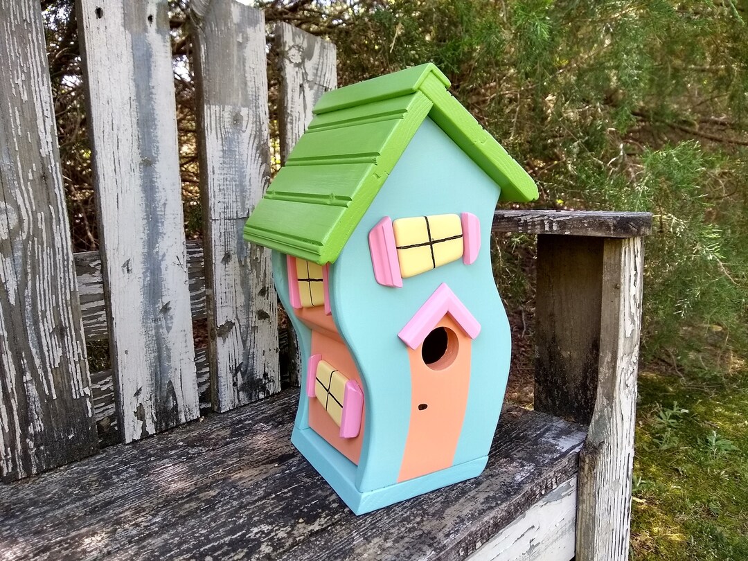 Whimsical Birdhouse - Color Choice! - Etsy