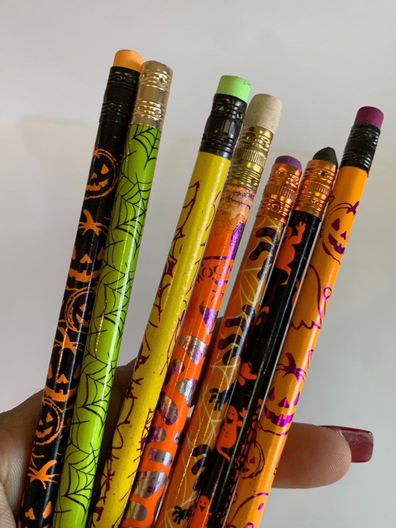 Vintage Halloween Pencils Vintage 90s Pencils Vintage | Etsy