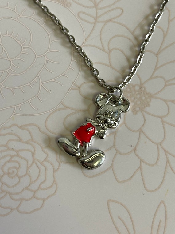 Vintage Disney Mickey Mouse Necklace, Mickey Mouse Pe… - Gem