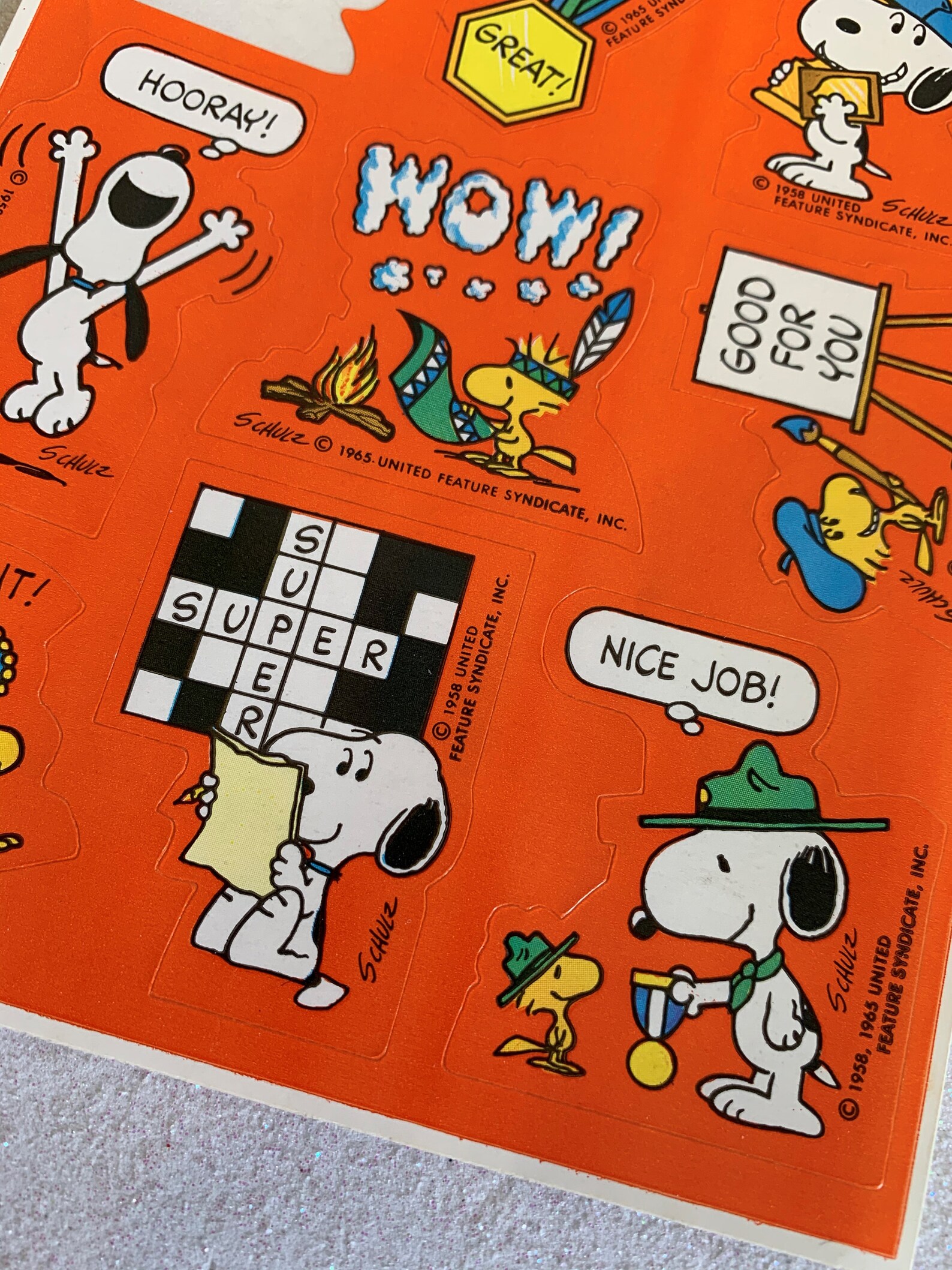 Vintage Peanuts Snoopy Stickers Snoopy Stickers Vintage | Etsy