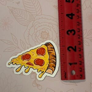 Pepperoni Pizza Sticker, Vinyl Pizza Sticker, Hand Drawn Pizza Sticker ...