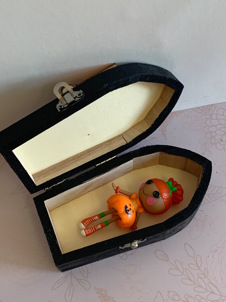 Hand Painted Wooden Coffin Mini Wooden Coffin Handpainted - Etsy
