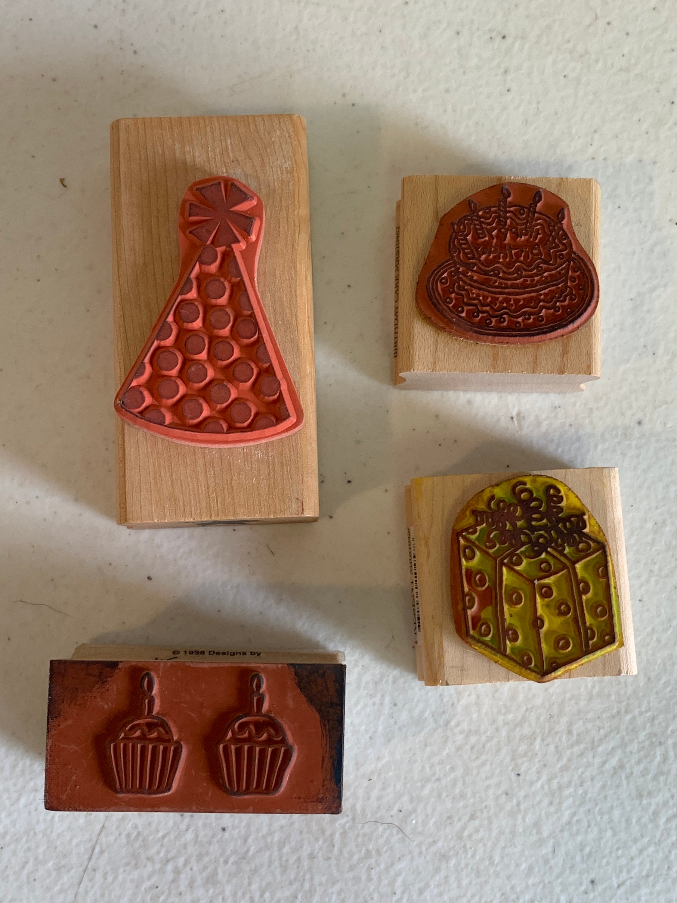 Birthday Rubber Stamp Set Birthday Stamp Lot Happy Birthday - Etsy