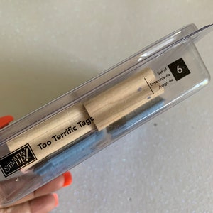 Retired Stampin Up Too Terrific Tags Stamp Set Wooden Stamp - Etsy