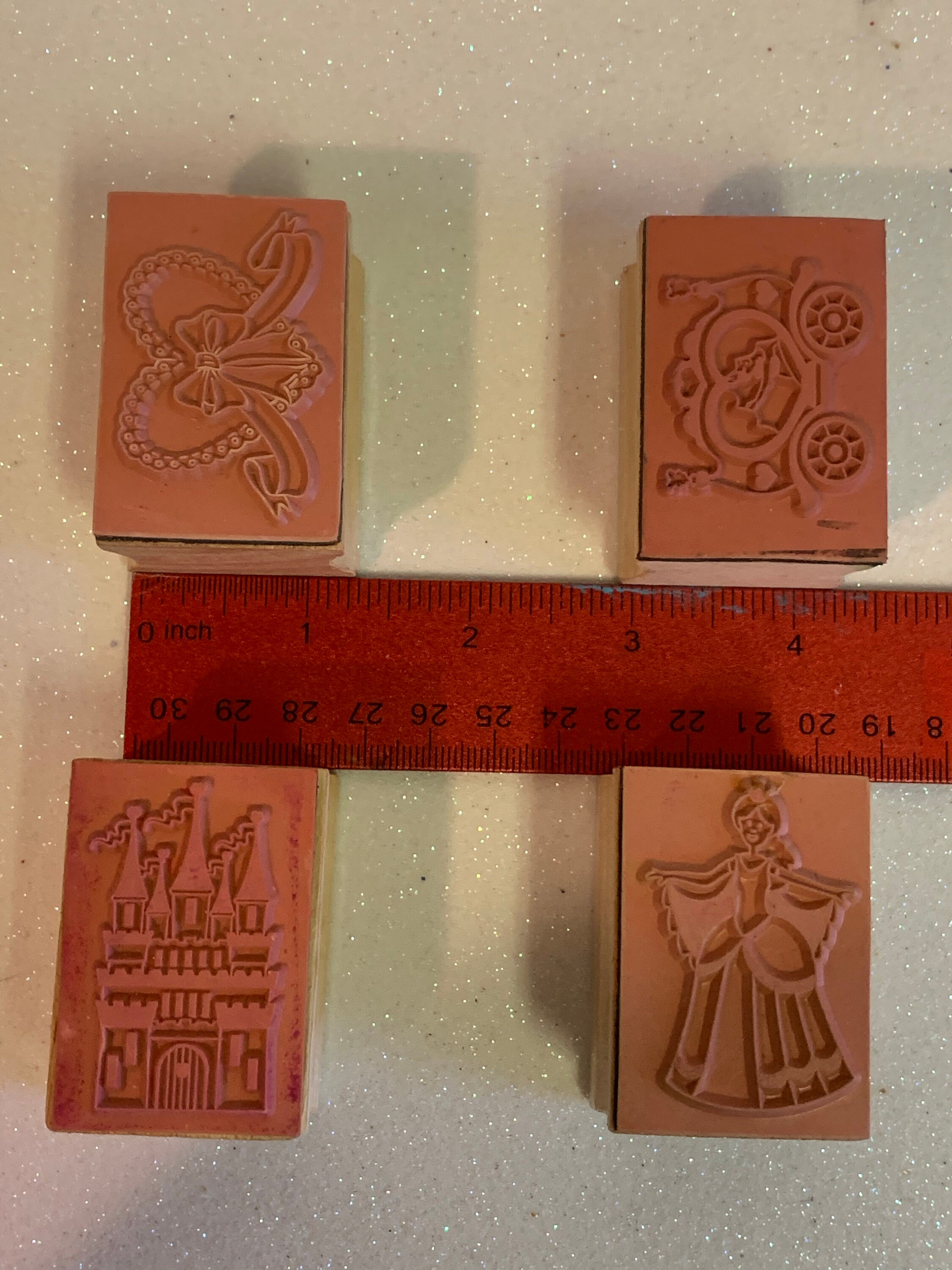 Princess Stamp set Cute stamps wooden Stamp lot Rubber | Etsy