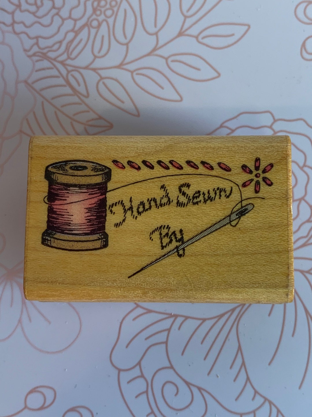 1993 Hand Sewn Stamp, Hand Crafted Stamp, Commotion Rubber Stamp ...