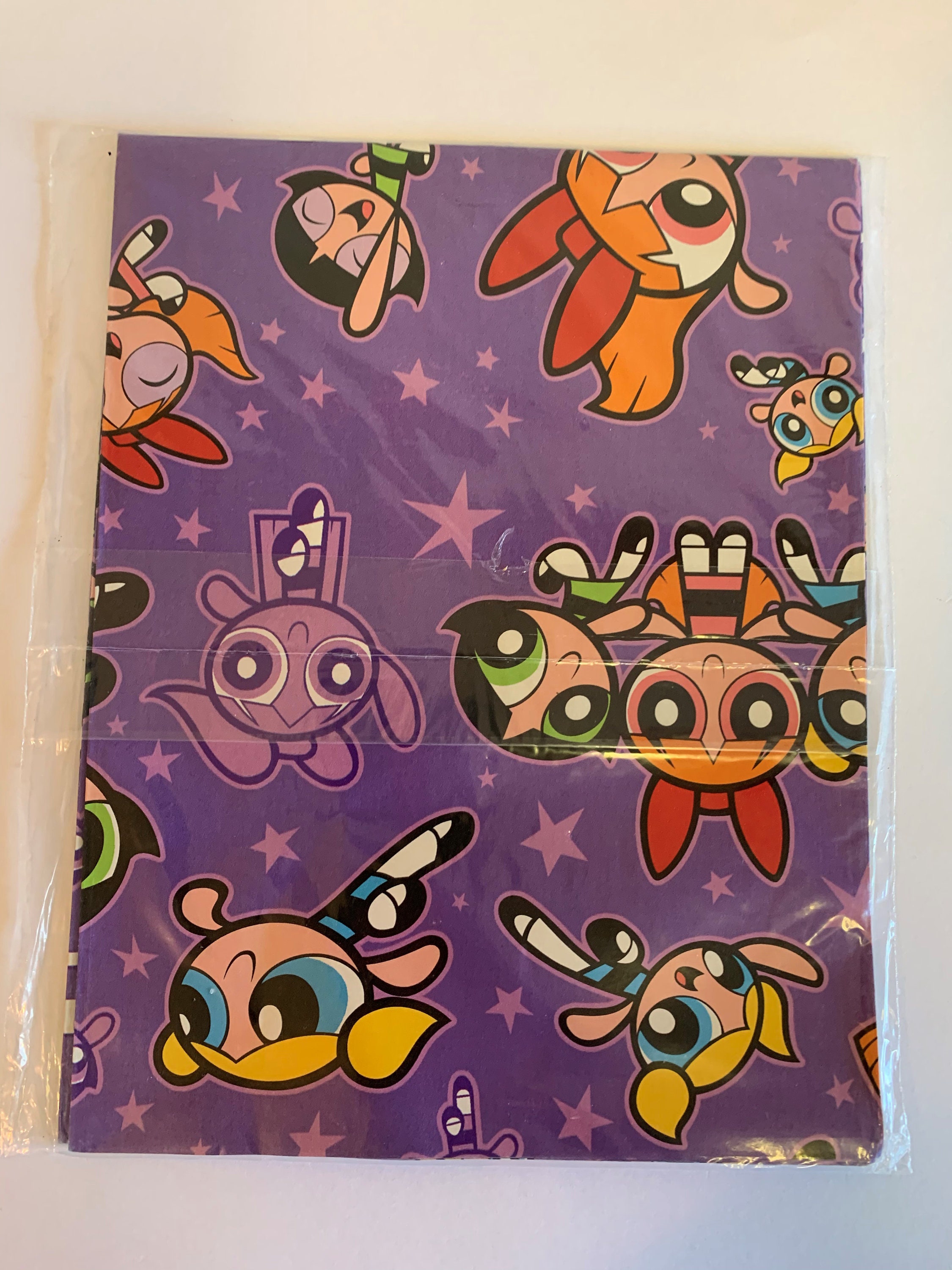 Vintage 90s Powerpuff Girls Wrapping Paper - American Greetings AG Gift ...