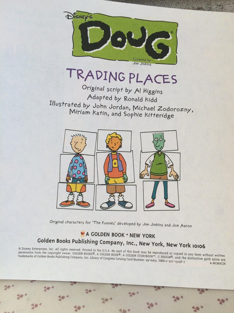 Disney Doug Trading Places book Disney Doug book Vintage 90s | Etsy
