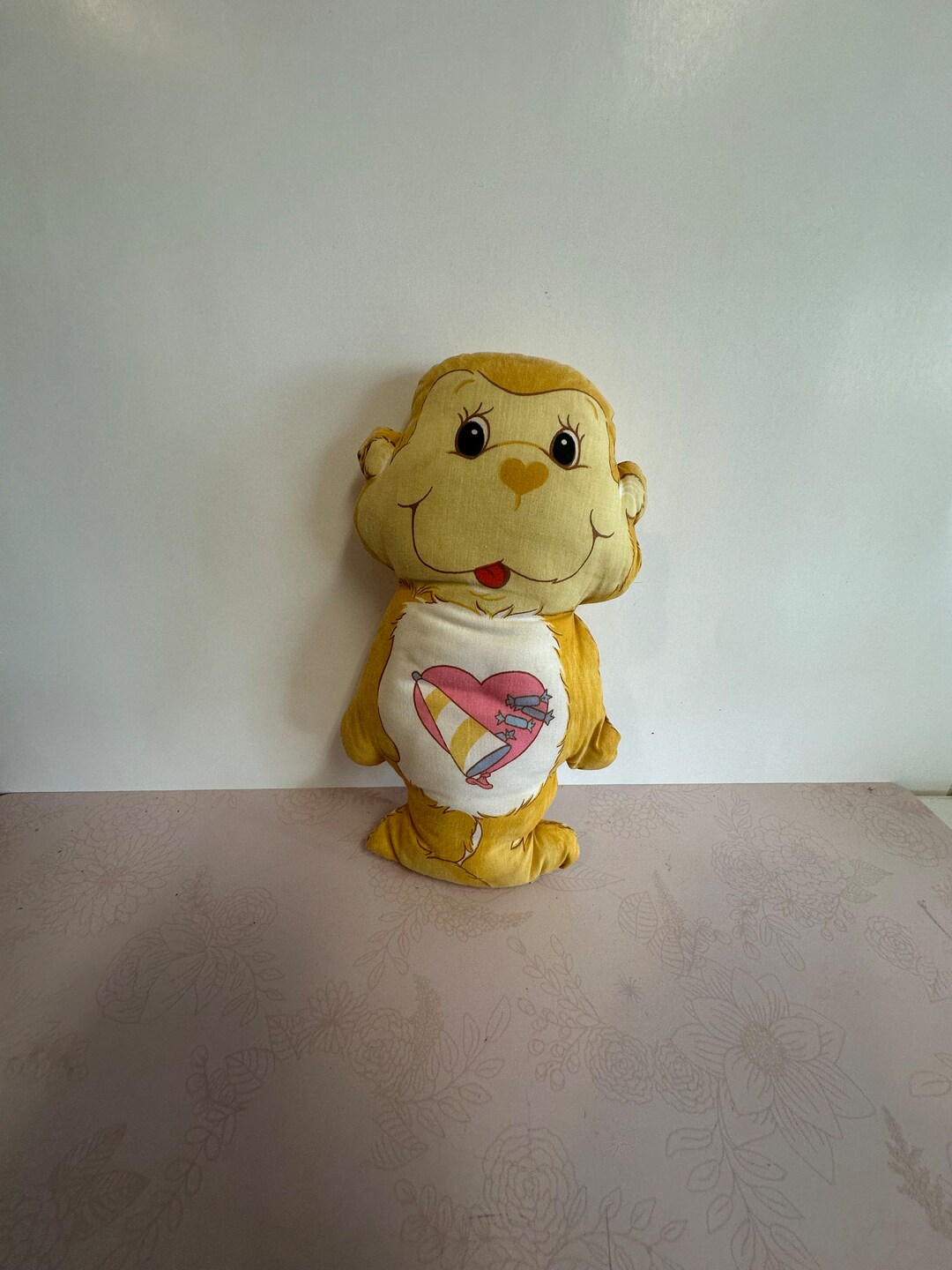 80s Pillow Like Plush Doll, Carebear Cousin Heart Monkey Plush Pillow ...