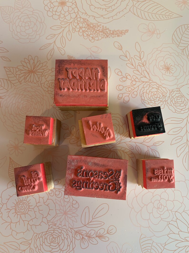 Stamp Lot Rubber Stamps Ink Stamps Crafting Stamp Lot - Etsy