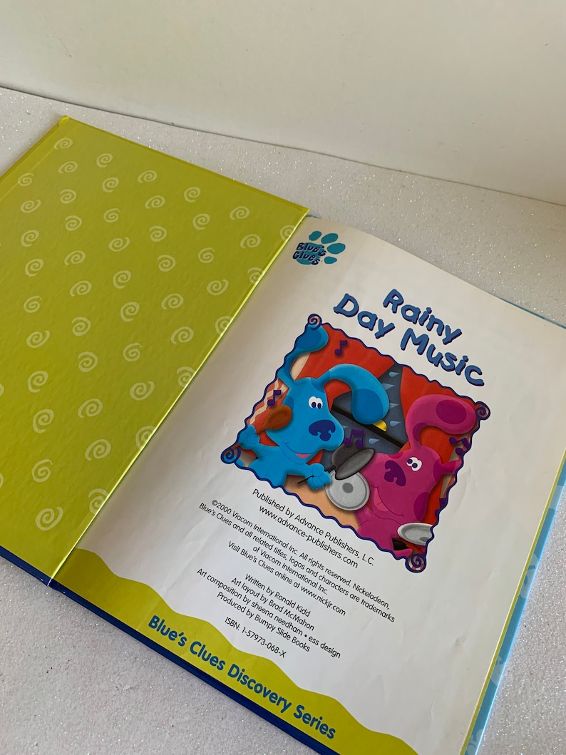 Vintage Blue's Clues Storybook: Rainy Day Music, Book 2 - Etsy