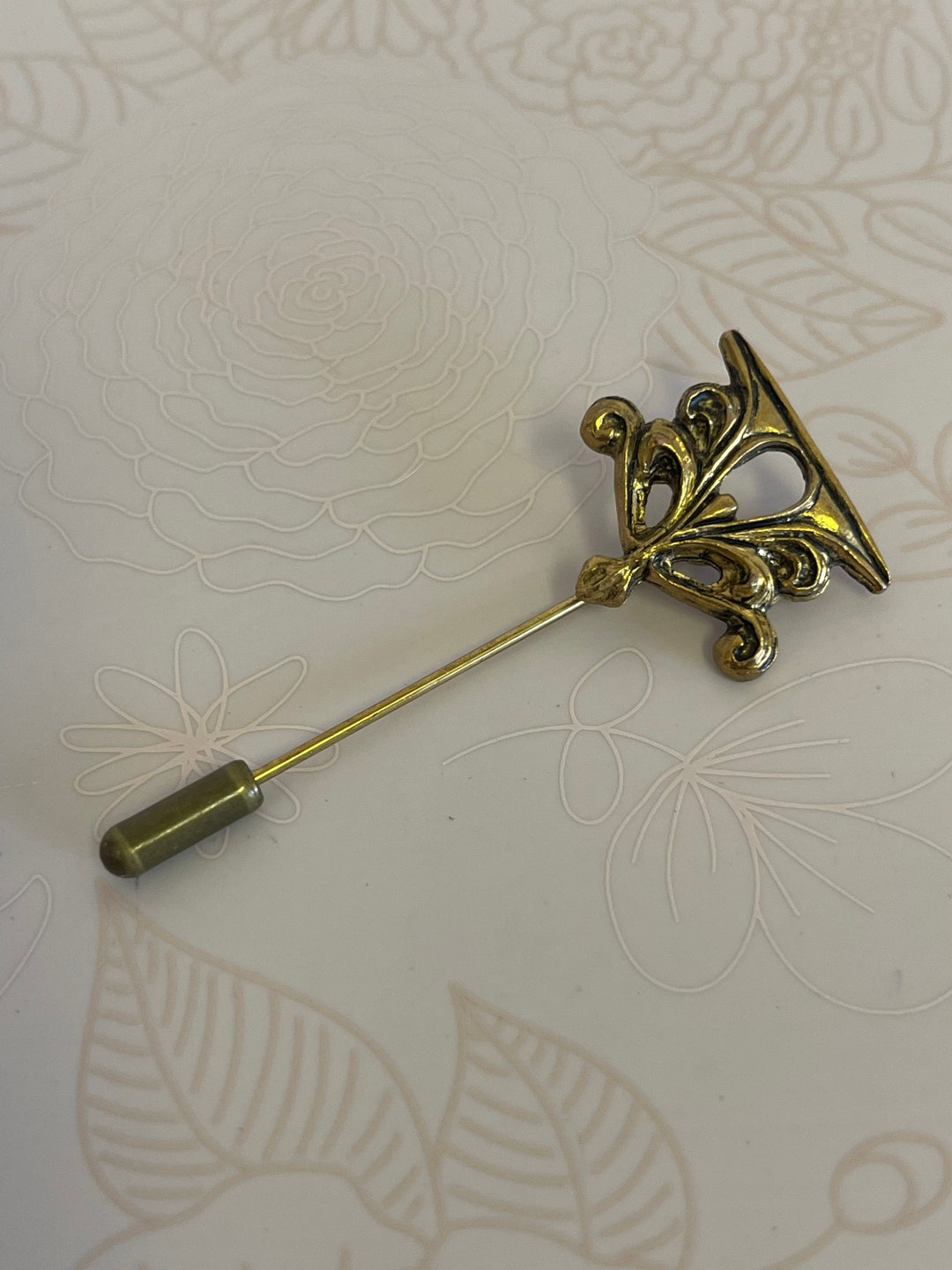 Vintage Stick Pin, Gold Tone Stick Pin, Stick Pin - Etsy