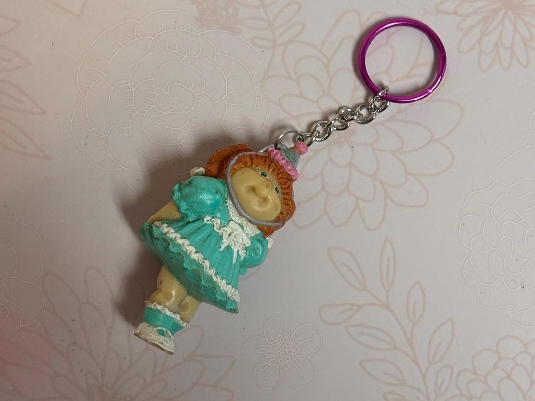 Vintage Cabbage Patch Kids PVC Keychain, Hand Made Key Chain, Vintage ...