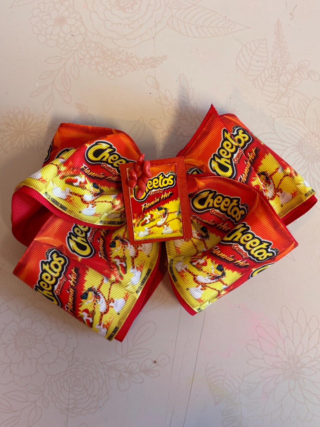 Hot Cheetos Hair Bow, Hair Clip, Custom Hair Clip, Hair Accessory ...