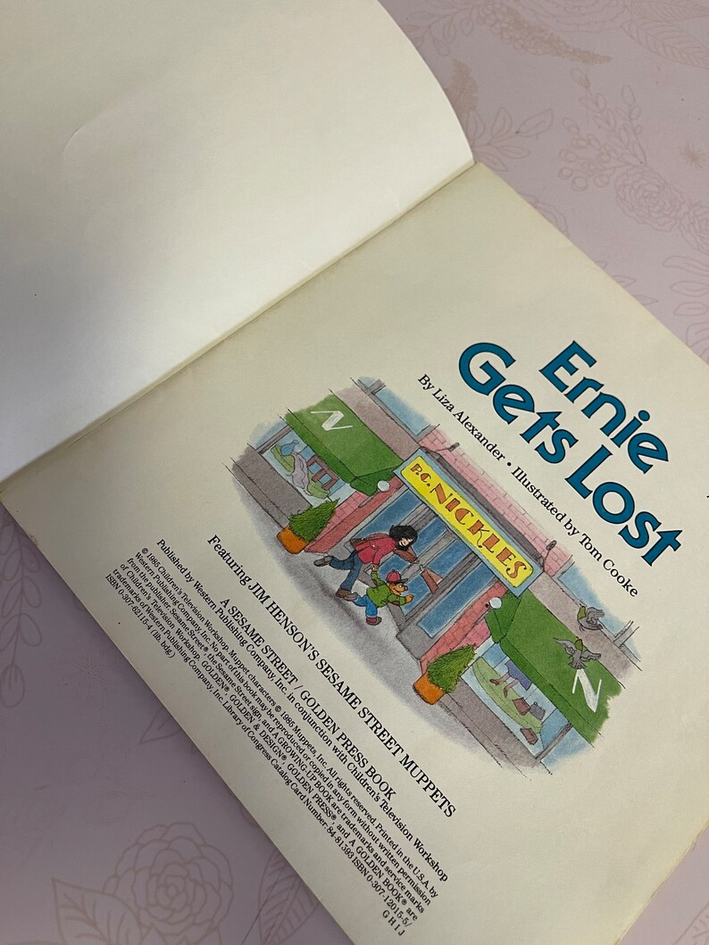 Vintage 1985 Sesame Street Book Sesame Street Ernie Gets Lost - Etsy