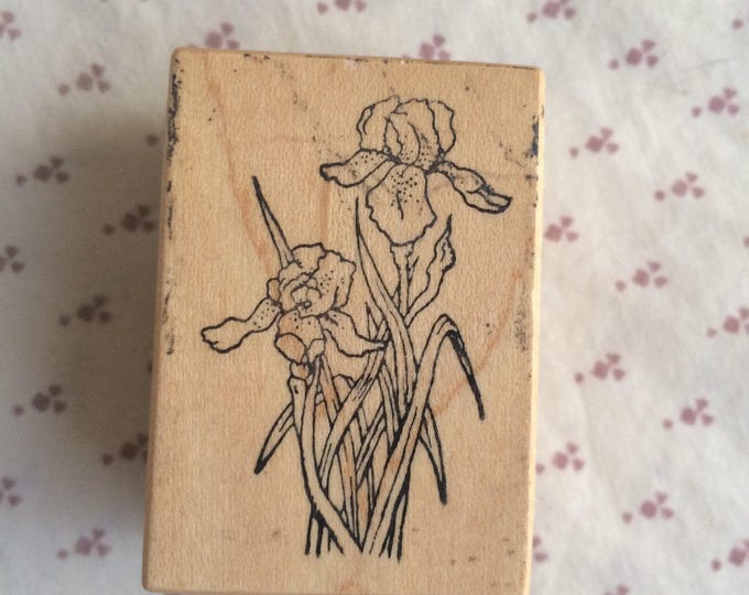 PSX Rubber Stamp, 1988 Irisstamp, Psx D-474 Stamp, Flower Stamp, Wooden ...