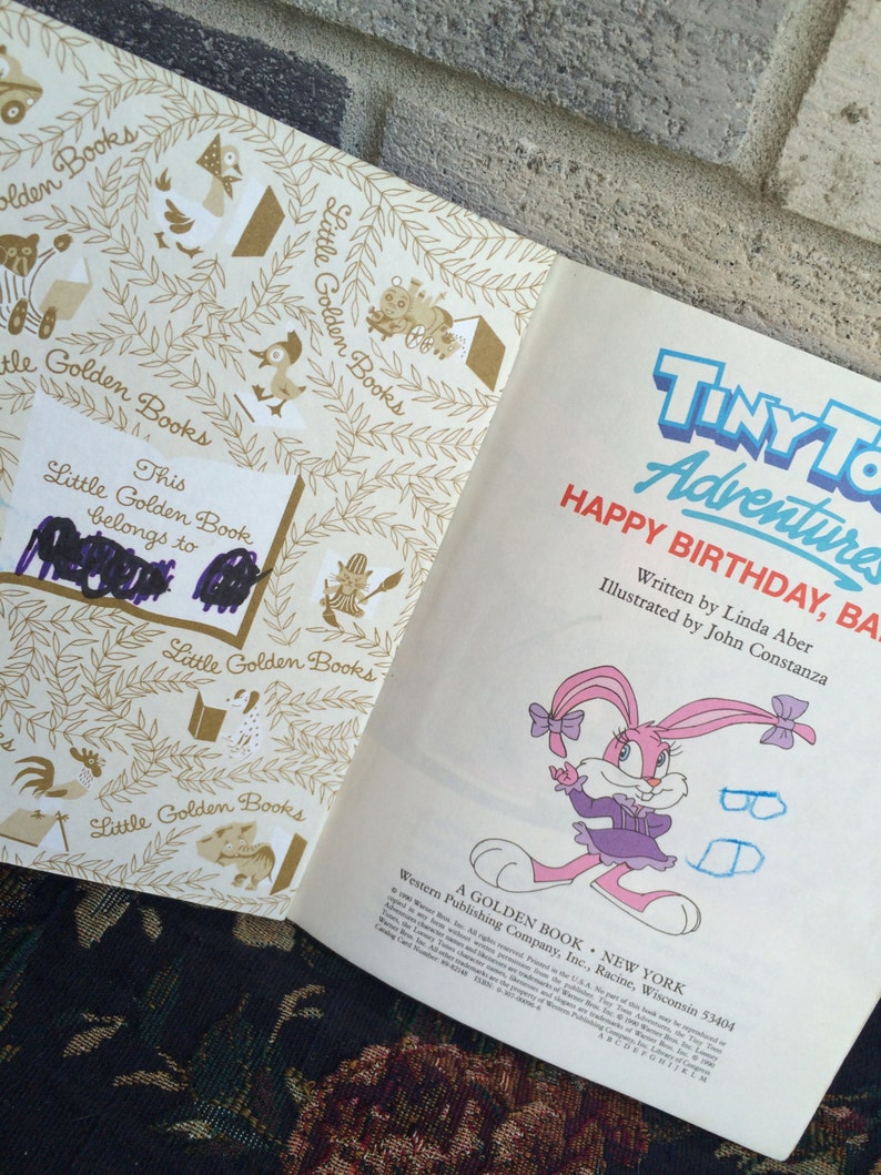 Tiny Toons, Happy Birthday Babs, Little Golden Book - Etsy