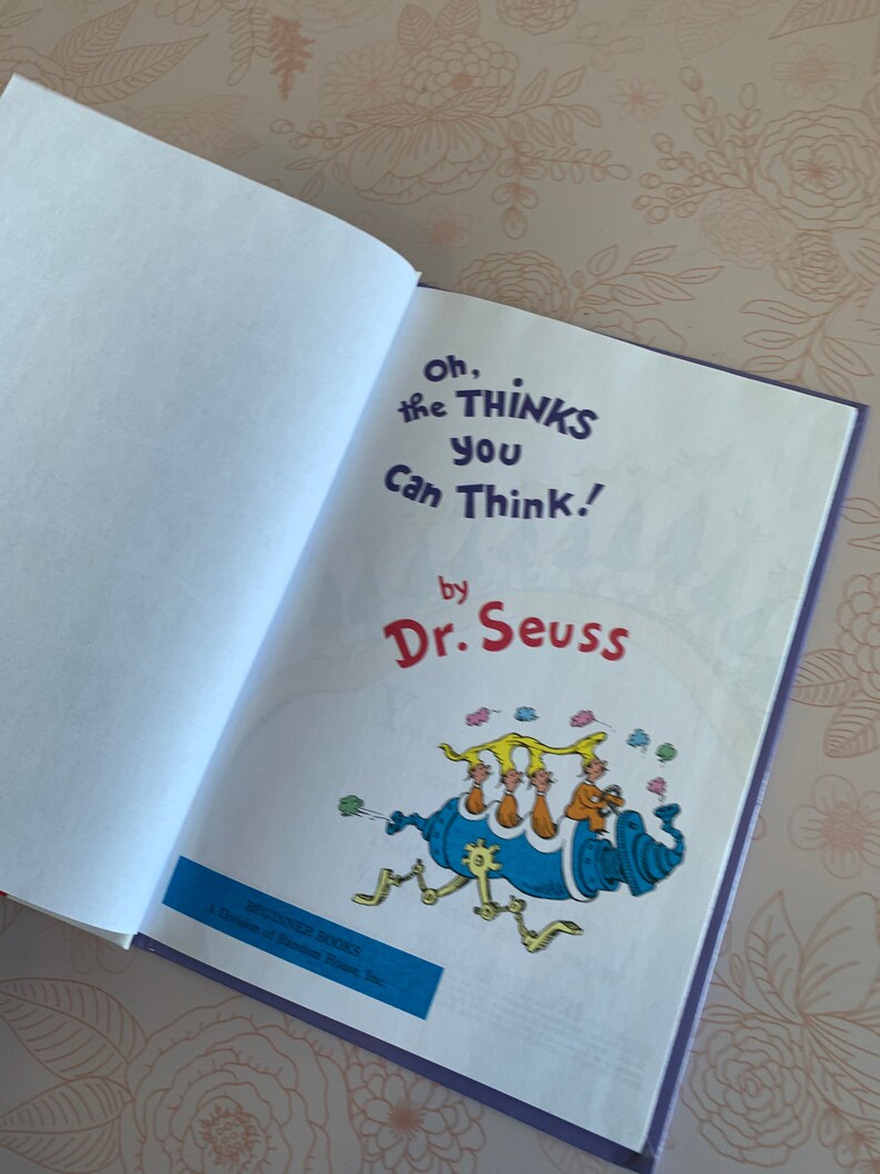 Oh the Thinks You Can Think Dr. Seuss Beginner Book Dr Seuss - Etsy