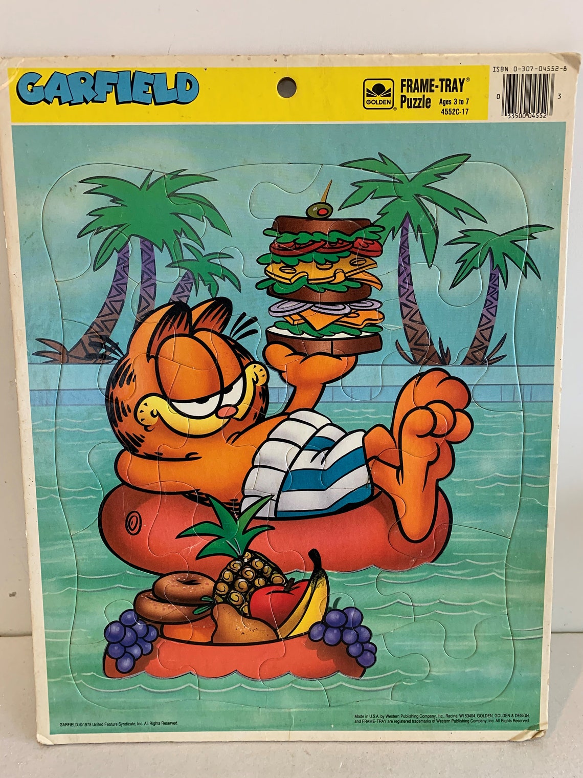 Vintage 1978 Garfield Puzzle Garfield Puzzle Garfield Board - Etsy