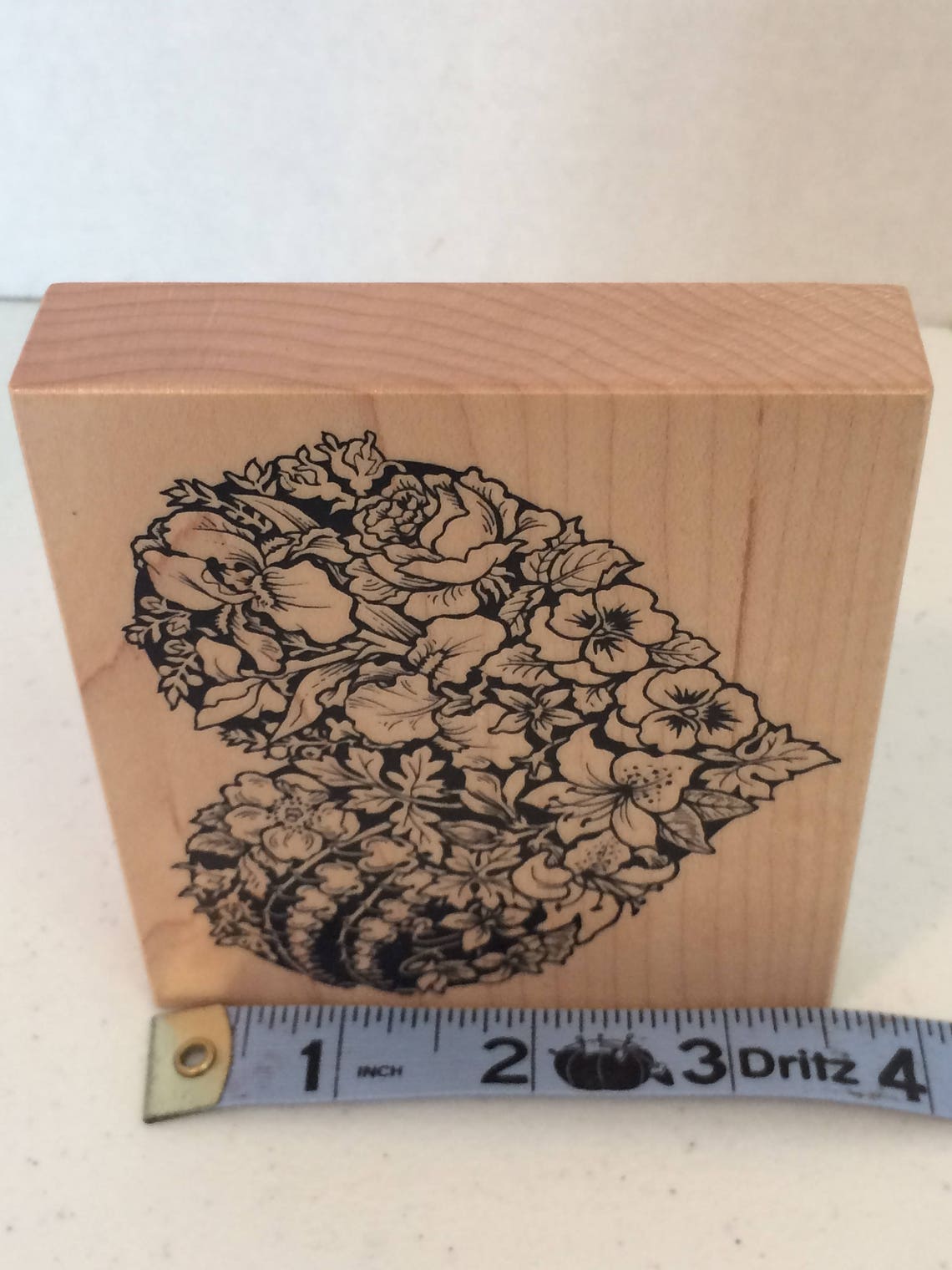 PSX Rubber Stamp Psx K-663 Stamp Heart Flower Stamp Wooden | Etsy