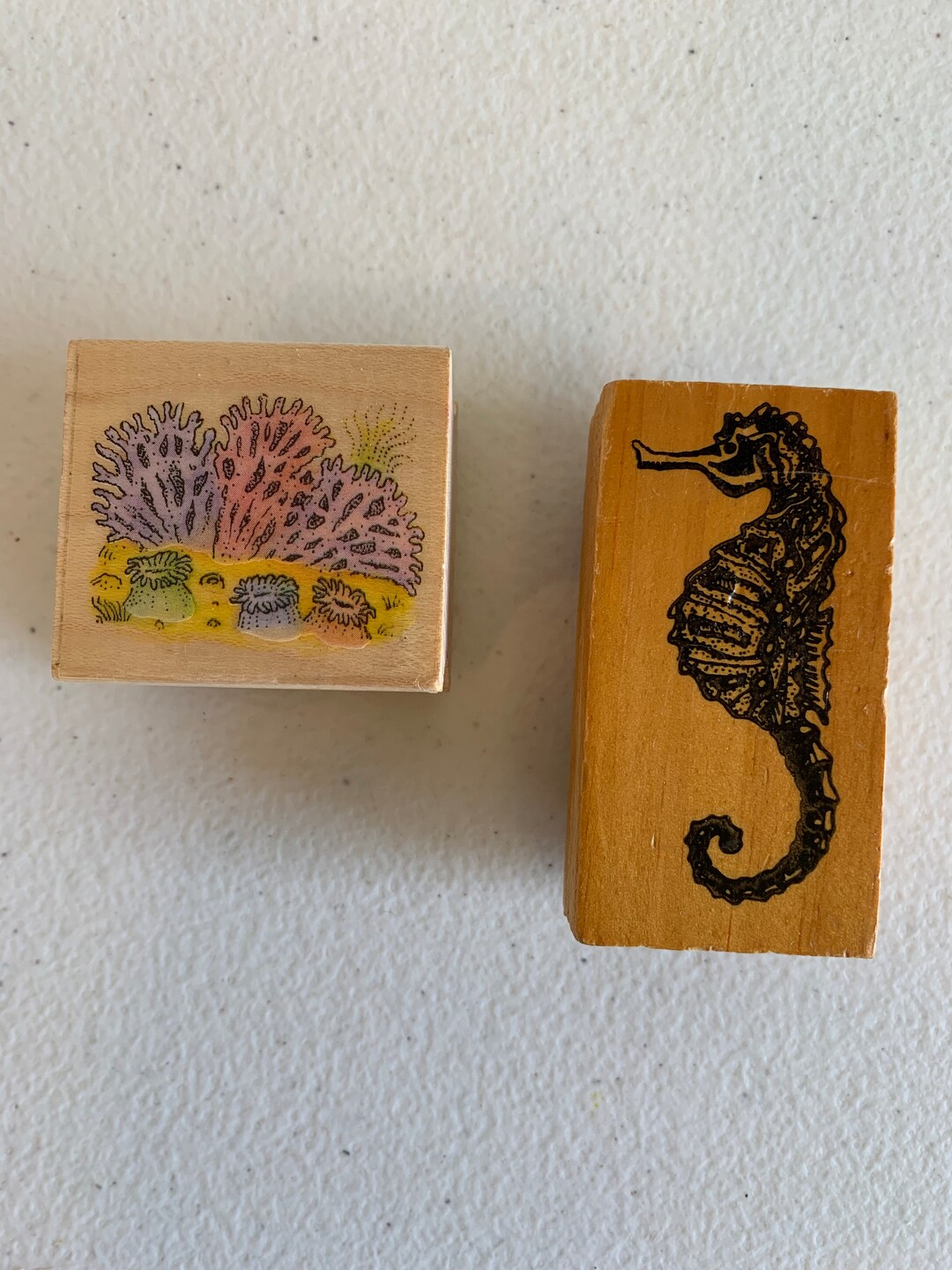 Ocean Themed Stamps, Sea Theme Stamps, Wood Mounted Stamp, Ink Stamp ...