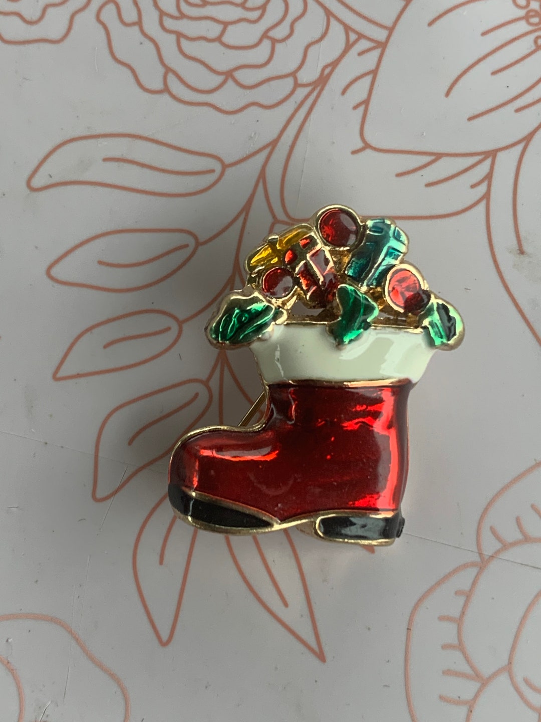 Santa Claus Boot Brooch Santa Claus Boot Pin Christmas - Etsy