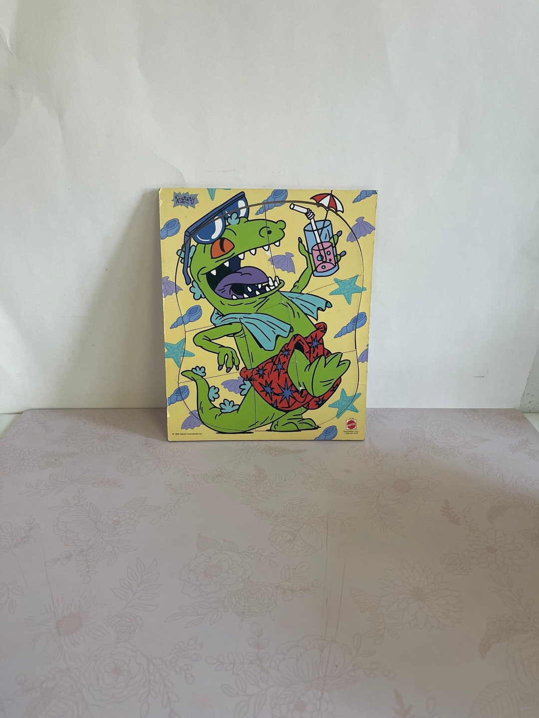Vintage 90s Rugrats Reptar Puzzle: Mattel Wooden Tray, 8 Piece - Etsy