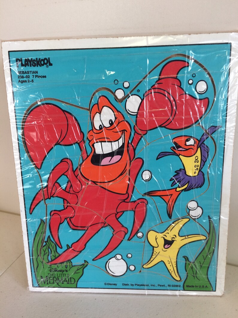 Vintage Playskool Puzzle Kid's Tray Puzzlelittle Mermaid - Etsy