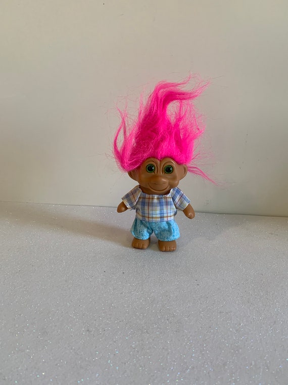 1991 TNT Troll Doll Pink Hair Vintage Pink Hair Toll Doll | Etsy
