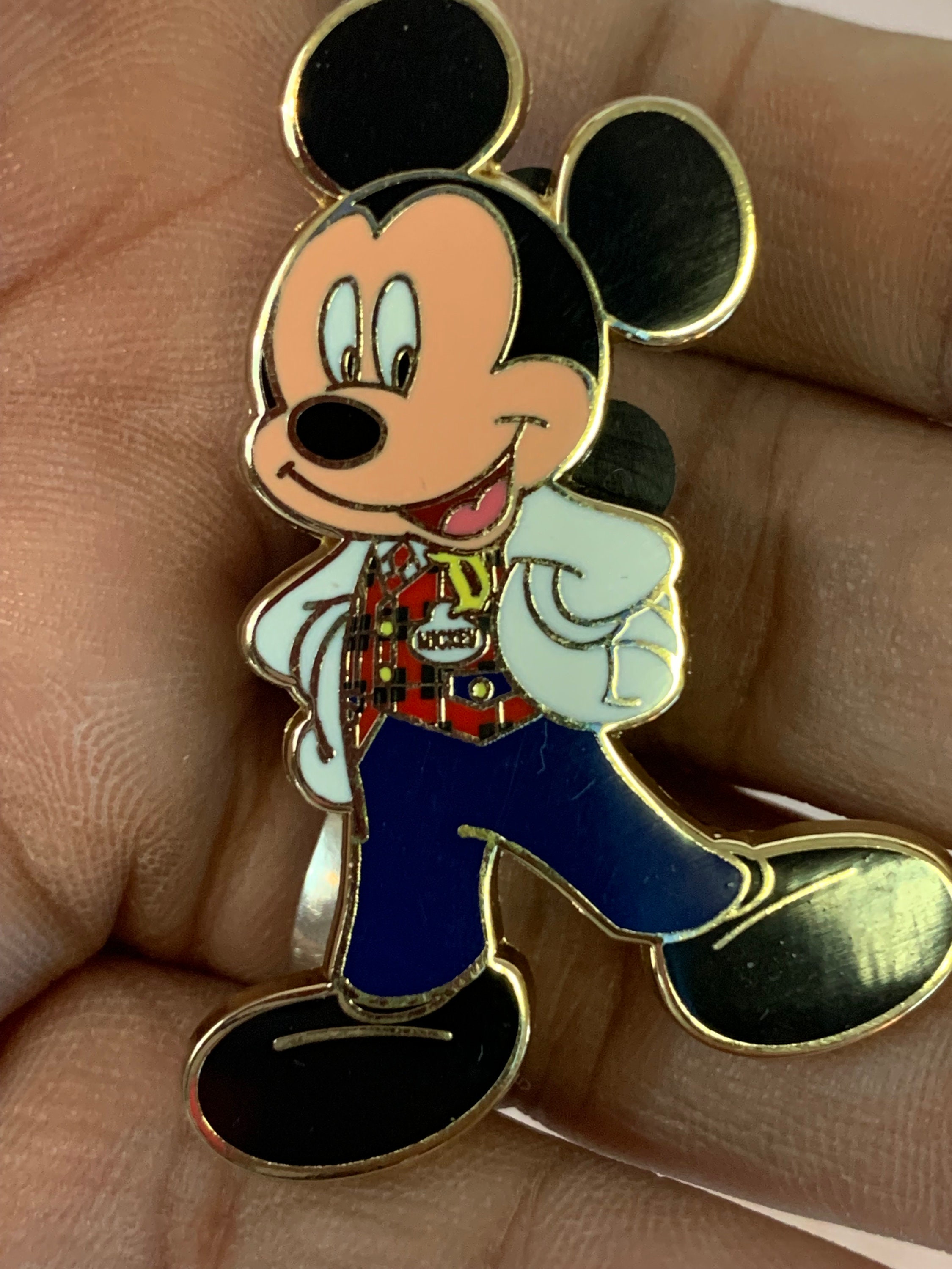 Disney Mickey Mouse Lapel Pin Mickey Mouse Pin Disney | Etsy