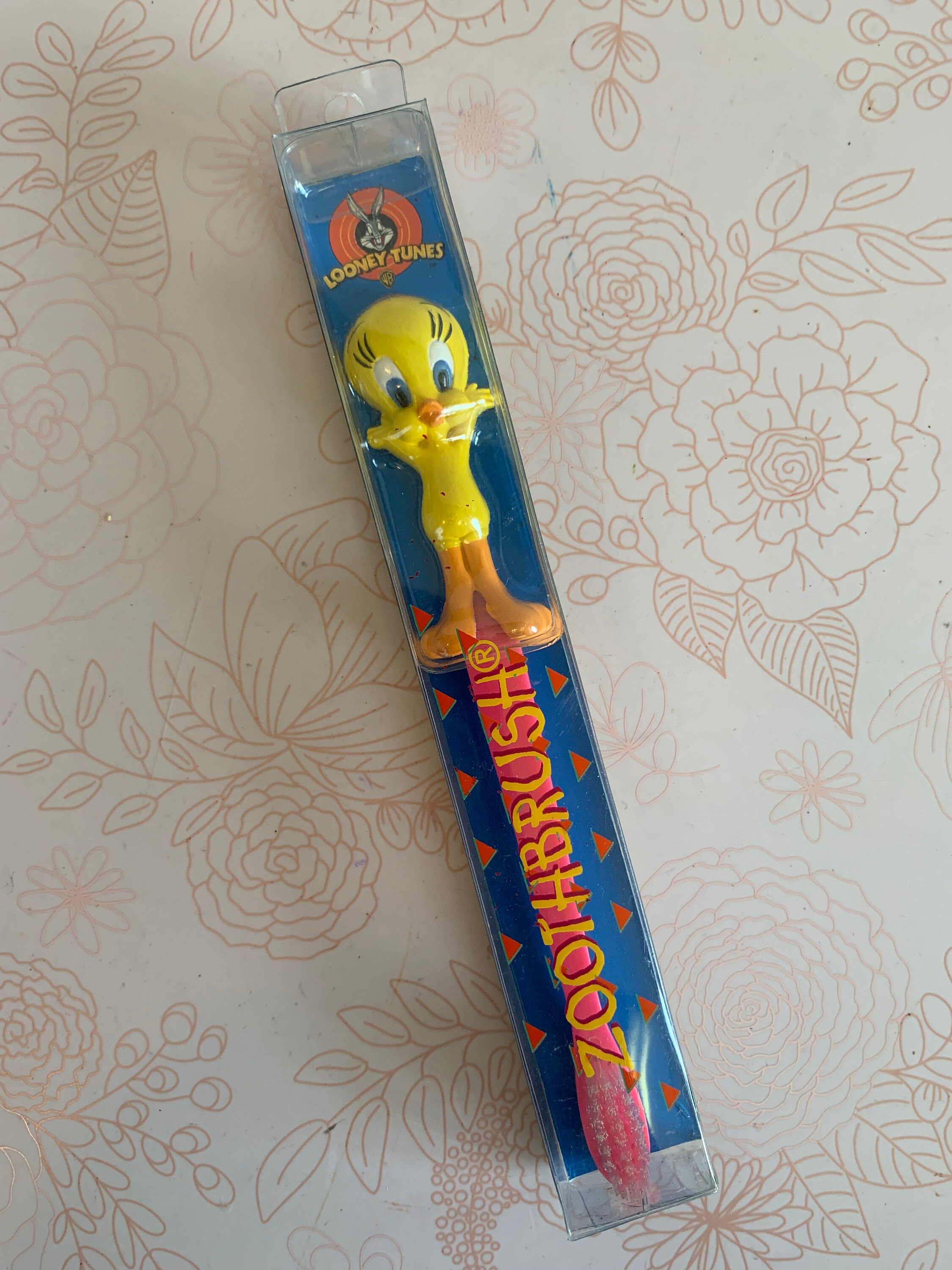 Vintage 1997 Tweety Bird Zoothbrush, Vintage 90s Looney Tunes Tweety ...
