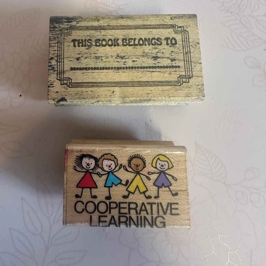 School Themed Stamp Set, Wooden Stamp Lot, Rubber Stamp, Ink Stamp Lot ...