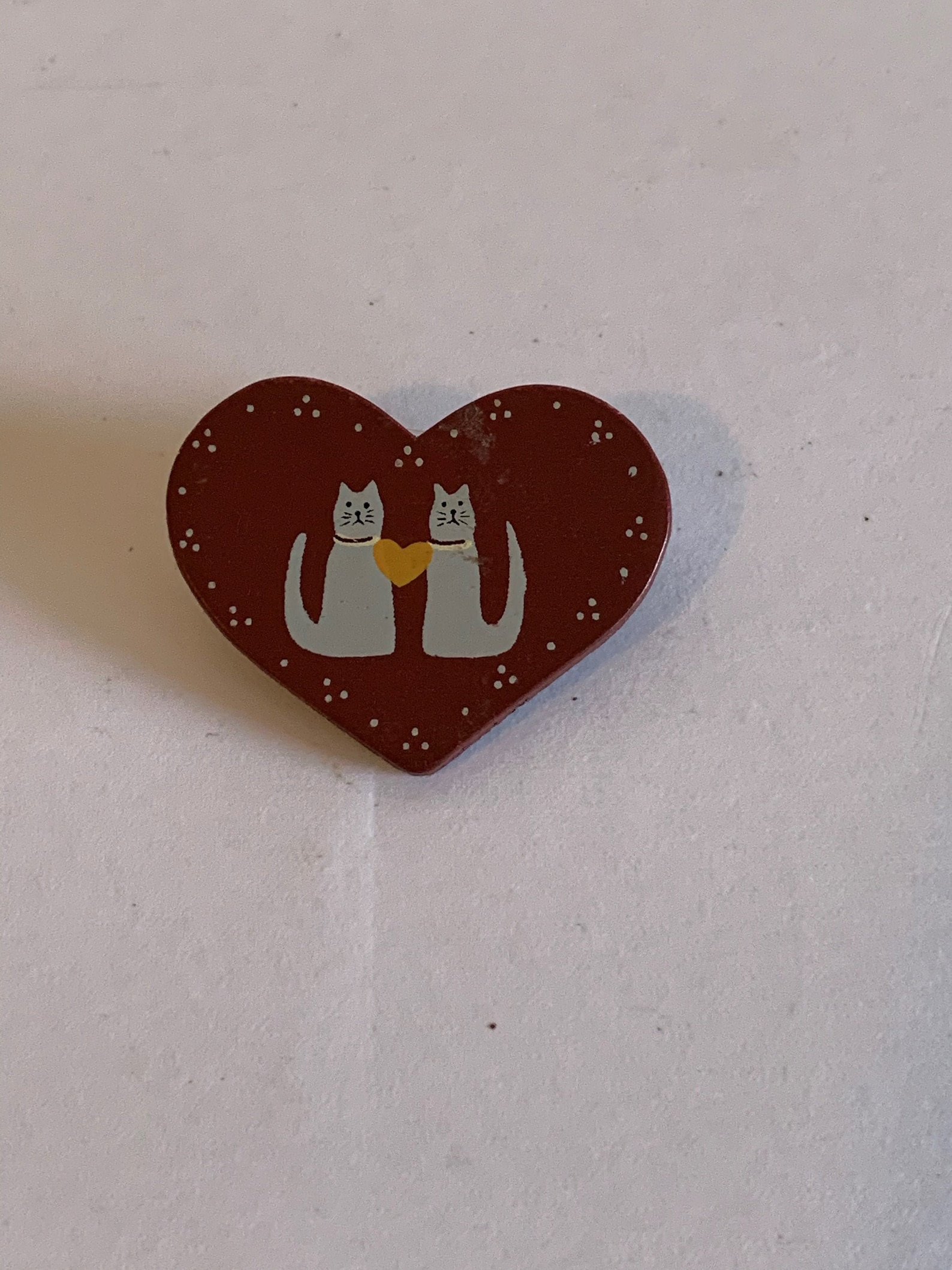 Vintage Handmade Pin Wooden Pin Handmade Heart Pin Wooden - Etsy