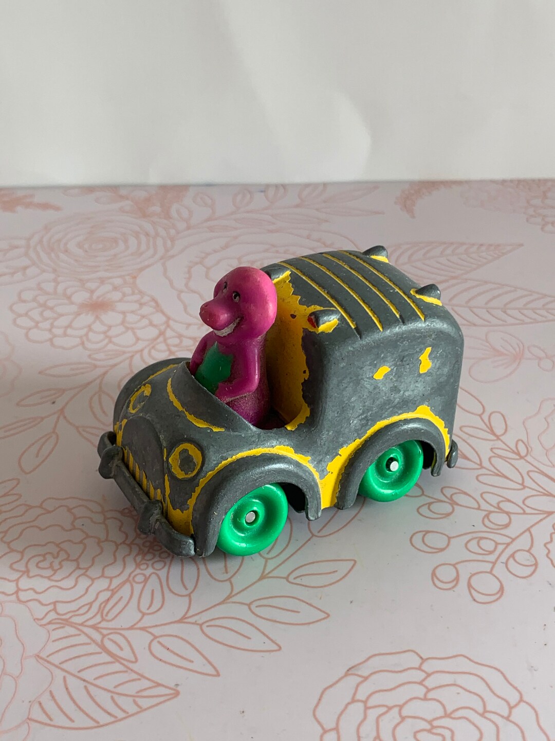 Vintage Barney Toy Car Figure , Barney Small Toy, Barney Toy Car ...