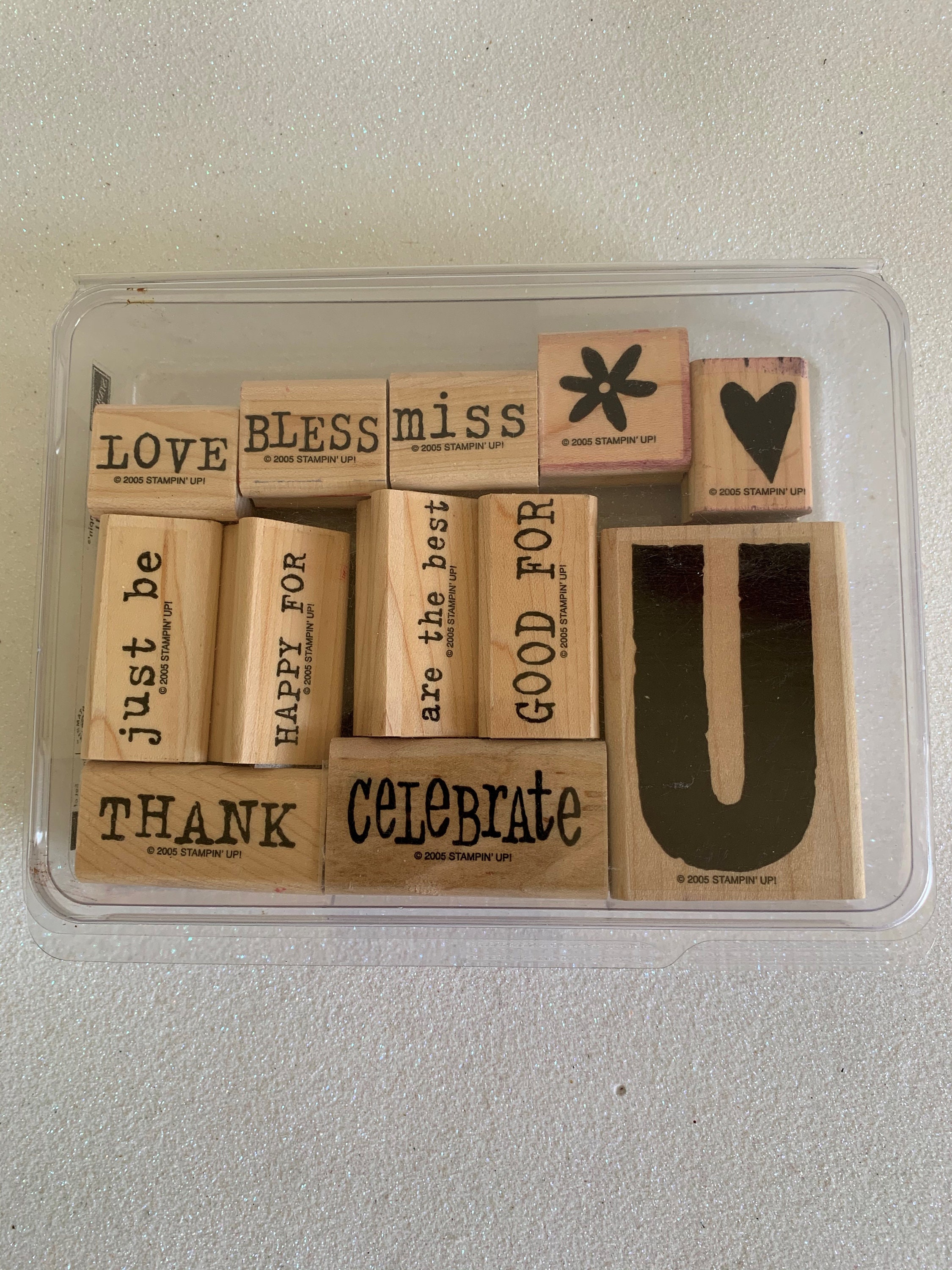 Retired Stampin Up, All About U Stamp Set, Wooden Stamp Set, Ink Stamp ...