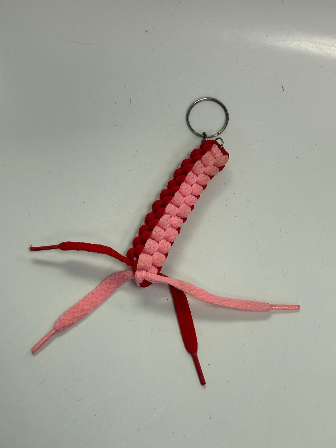 Vintage 80s Braided Shoelace Keychain - Etsy
