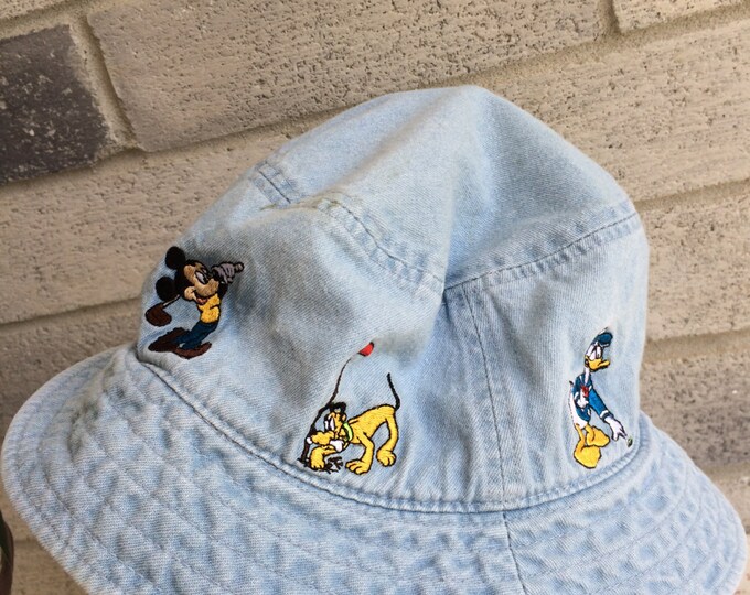 Walt Disney World Kids Jean Fedora Hat, Mickey Mouse Hat, Vintage ...