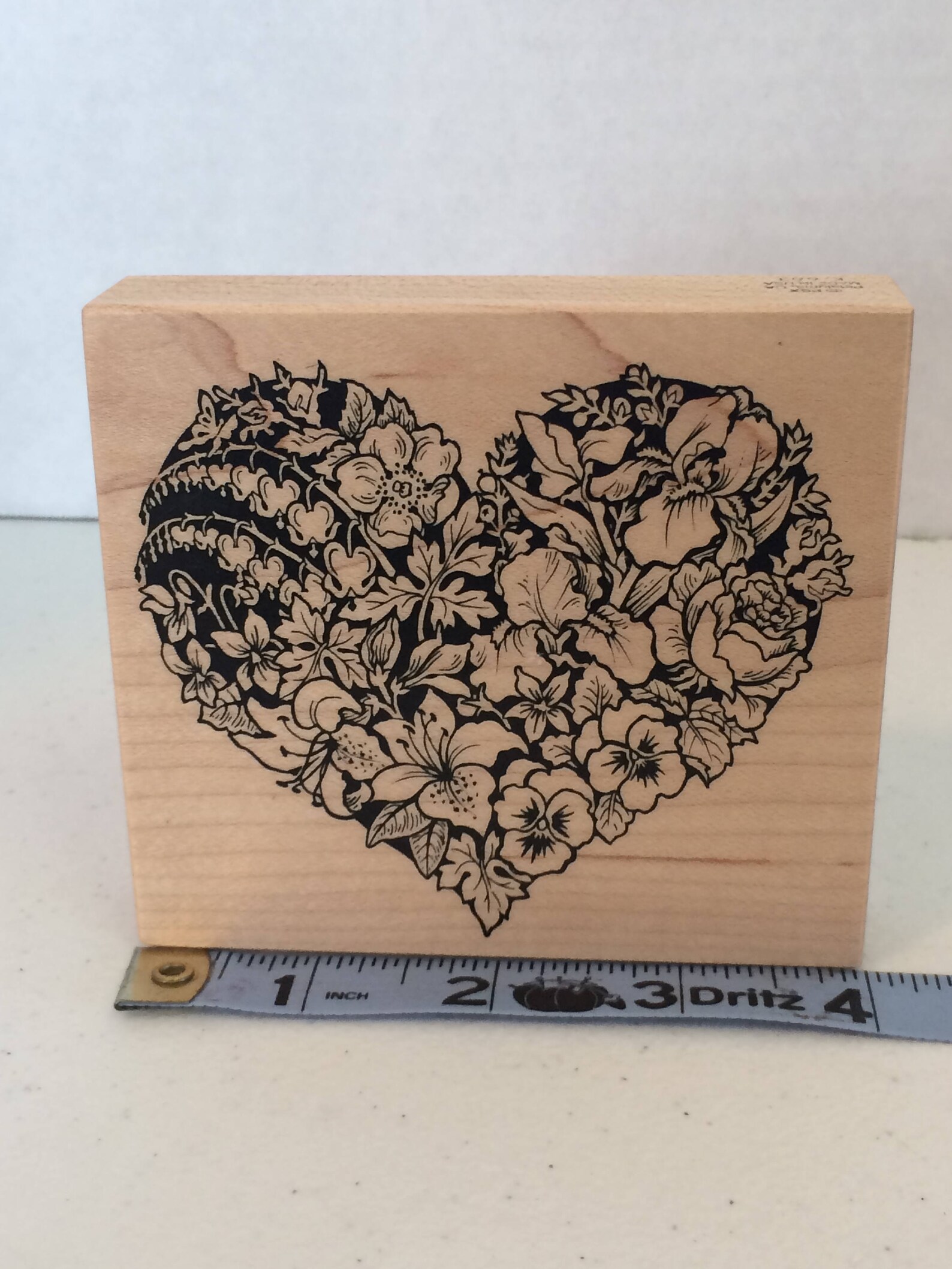PSX Rubber Stamp Psx K-663 Stamp Heart Flower Stamp Wooden | Etsy