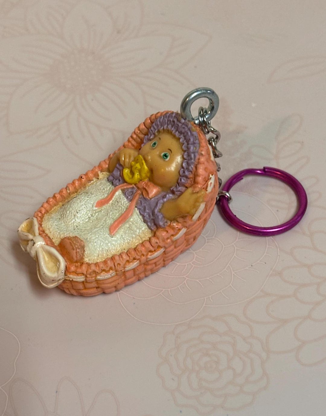 Vintage Cabbage Patch Kids PVC Keychain, Hand Made Key Chain, Vintage ...