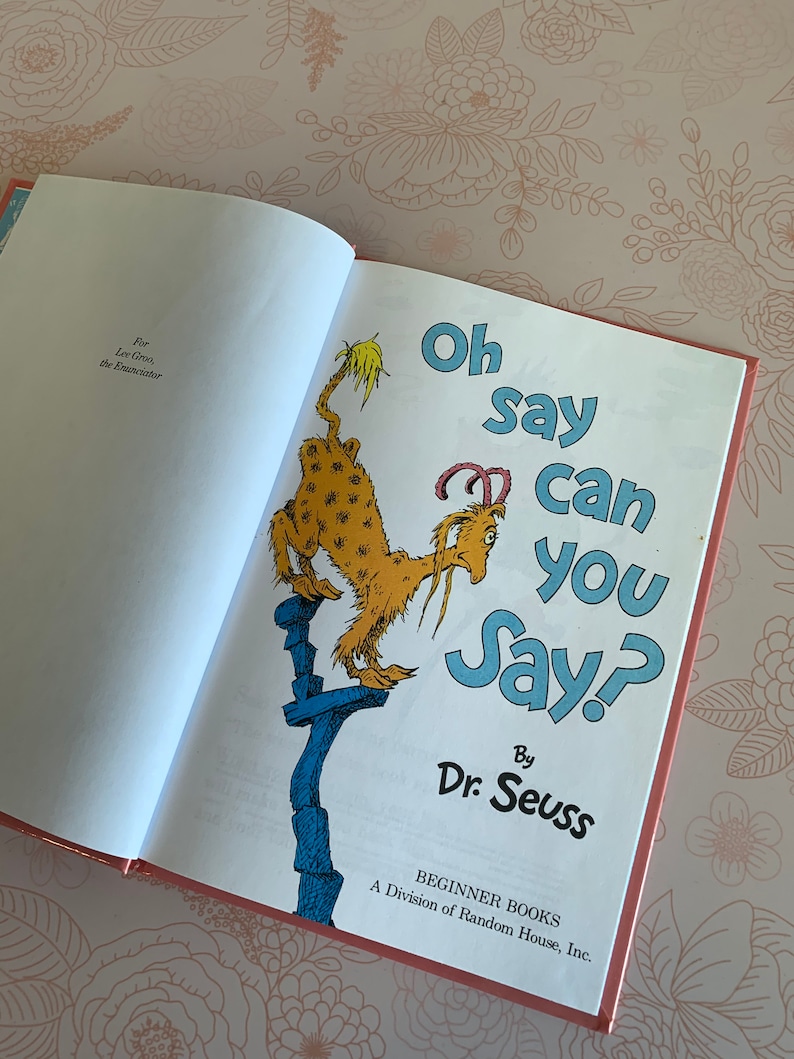 Oh Say Can You Say Dr. Seuss Beginner Book Dr Seuss - Etsy